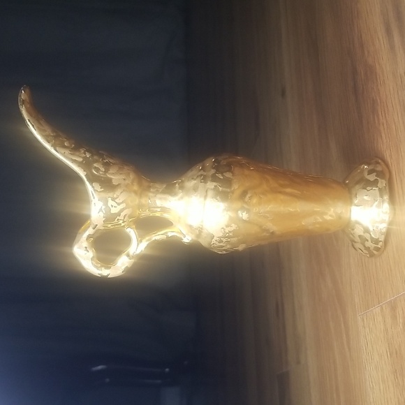 Vintage | Accents | Vintage Weeping Gold Pitcher Vase | Poshmark